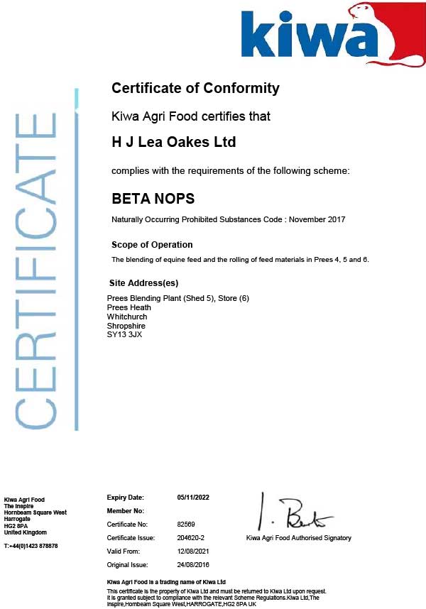 Certificates - HJ Lea Oakes